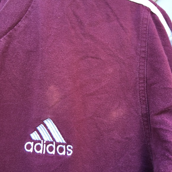 adidas | Tops | Maroon Adidas Long Sleeve Shirt Size Medium | Poshmark